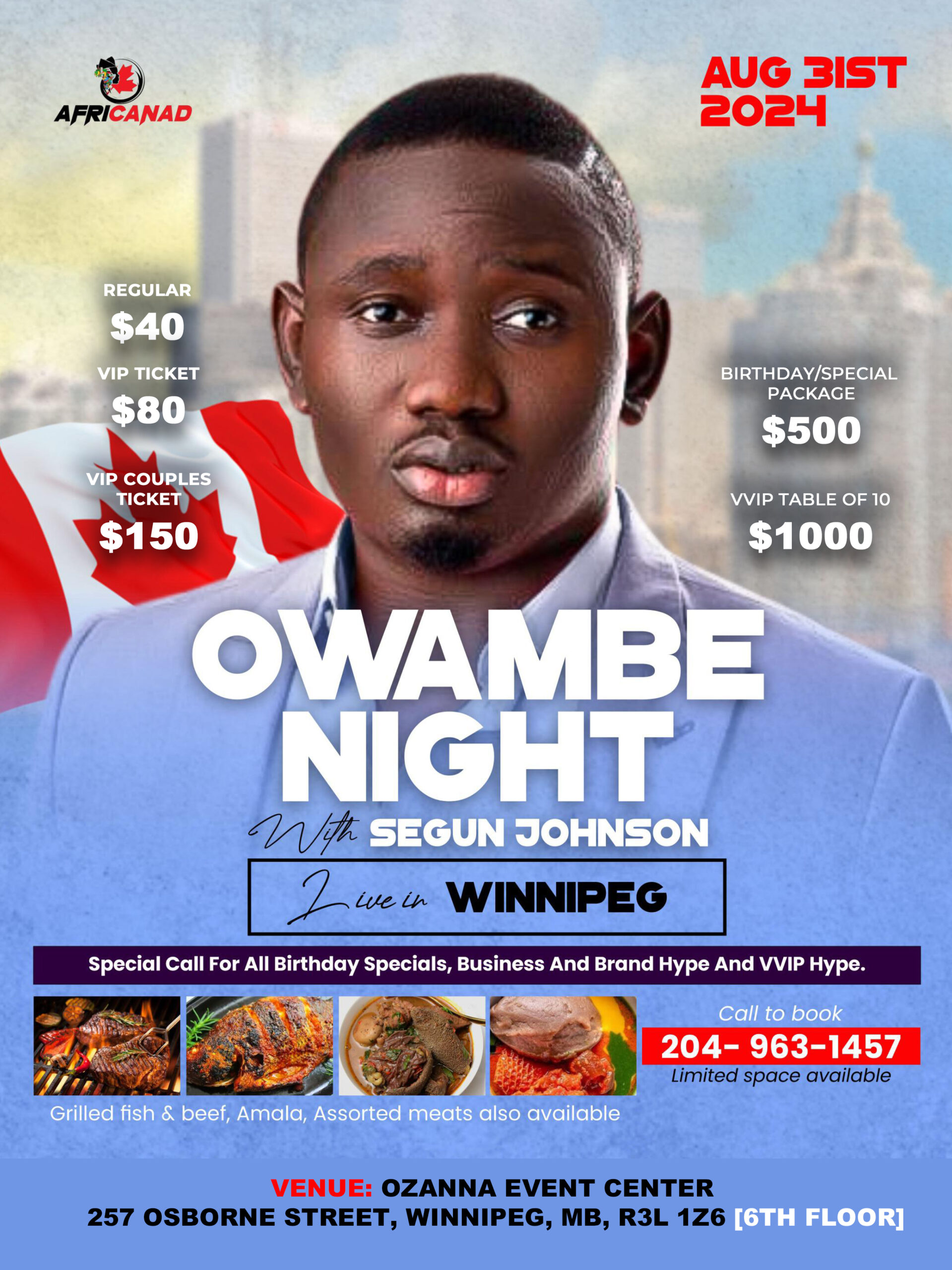 SEGUN JOHNSON LIVE IN WINNIPEG - Africanad Events